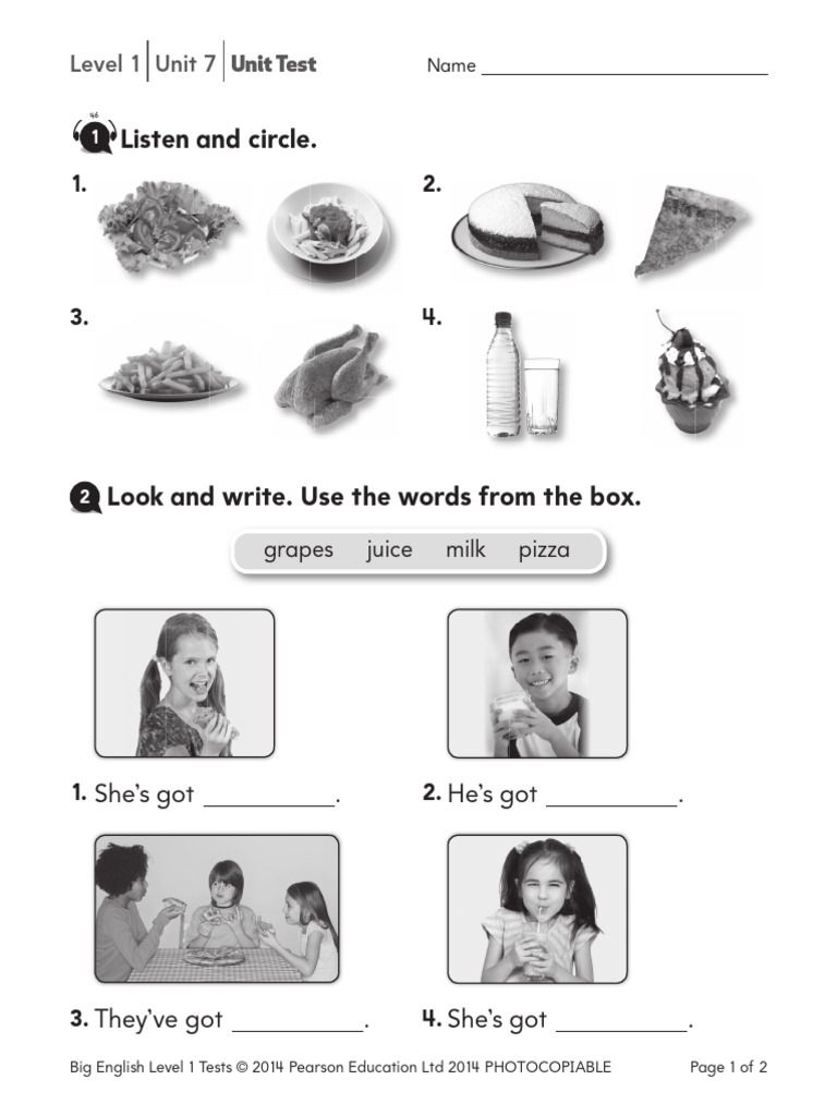 Big Eng Level1 U07 UT | PDF