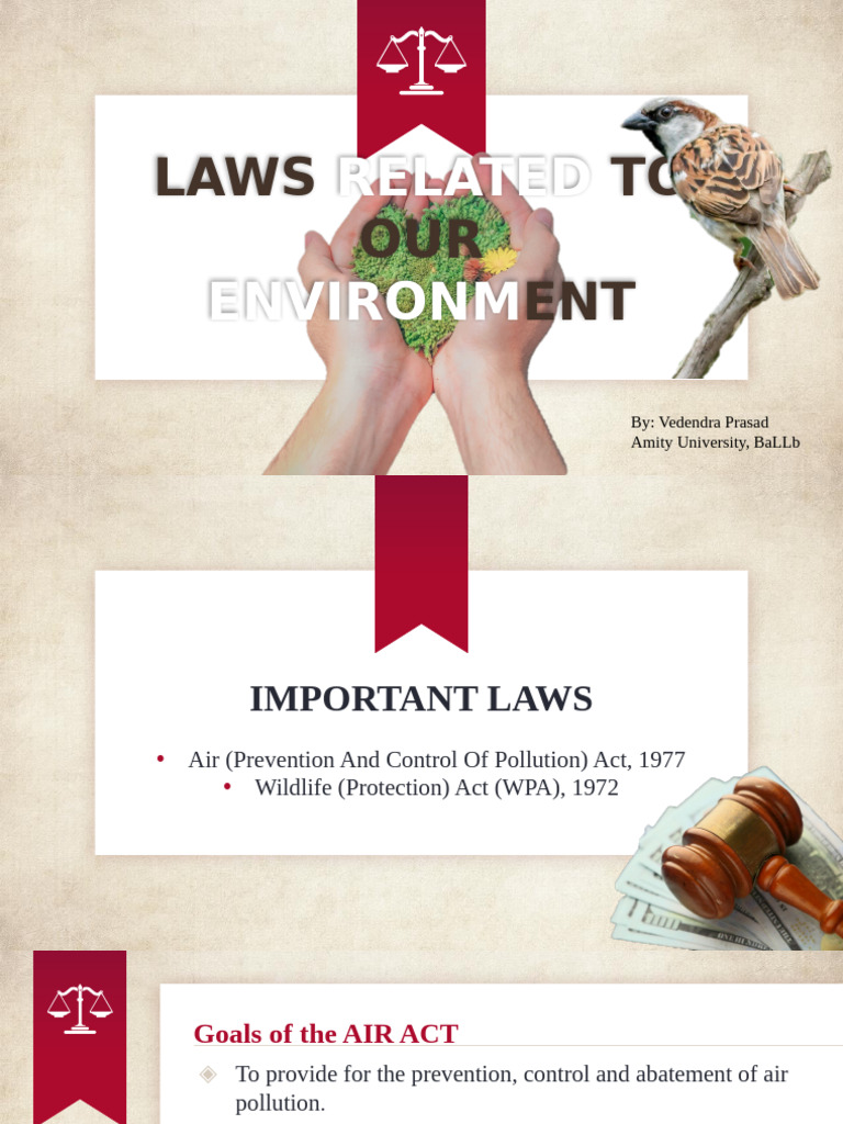Laws Related to Our Environment | PDF