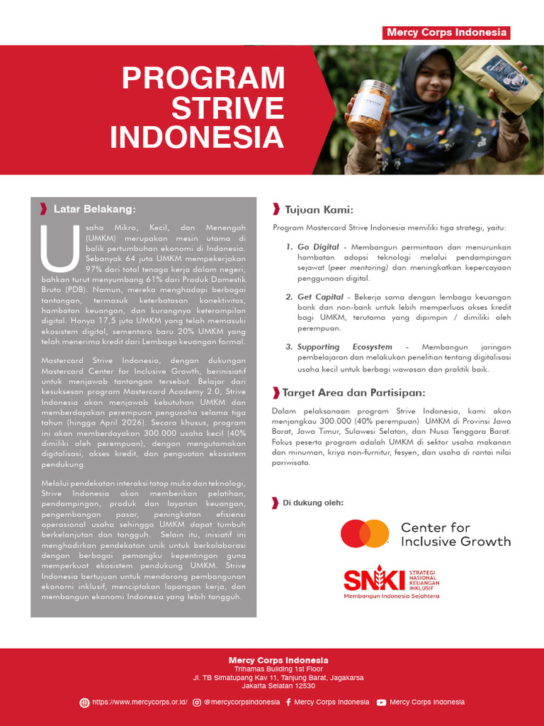 One Pager - STRIVE Indonesia - 0 | PDF