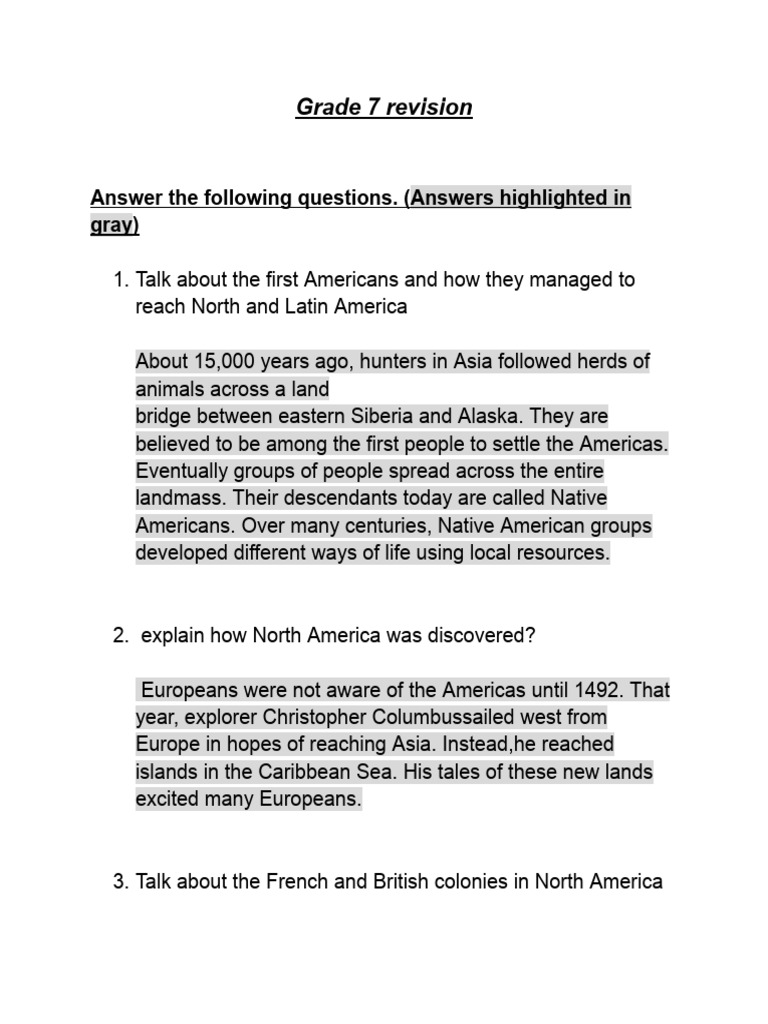 Grade 7 ESS Revision | PDF