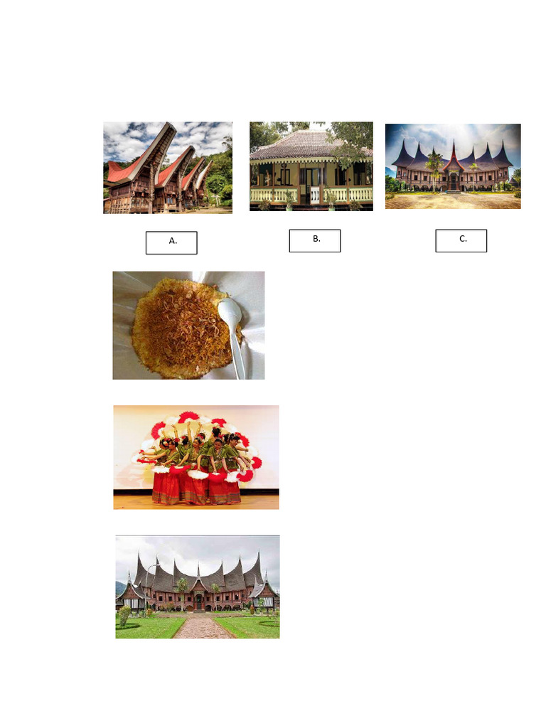 LKPD Rumah Adat, Makanan, Dan Tarian | PDF