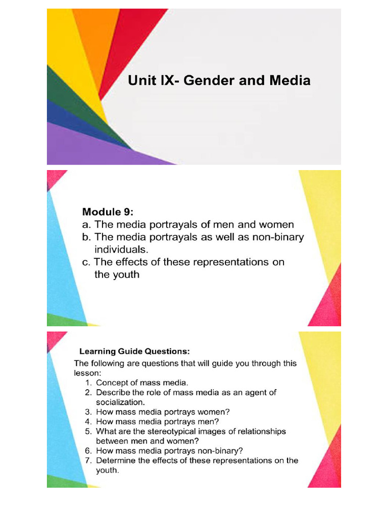 Module 9 Gender and Media | PDF