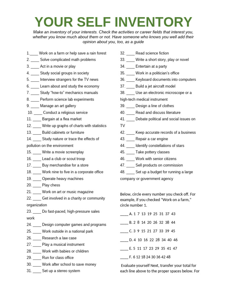 1725387316_Self_Inventory | PDF