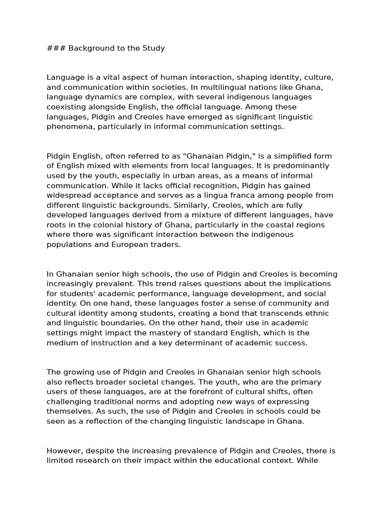 Project Chapter 1 | PDF