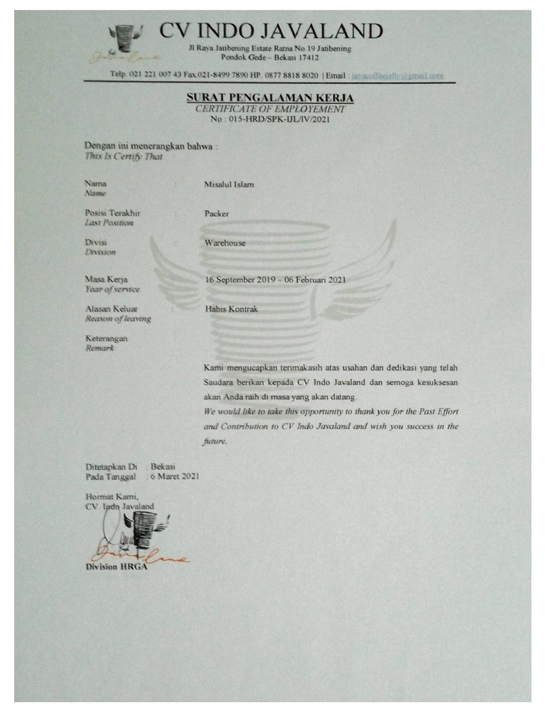 Paklaring Warehouse | PDF