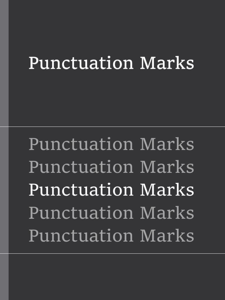 Puntuation marks | PDF