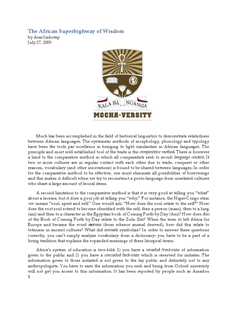 The African Superhighway of Wisdom | PDF | Queen Of Sheba | Ancient Egypt