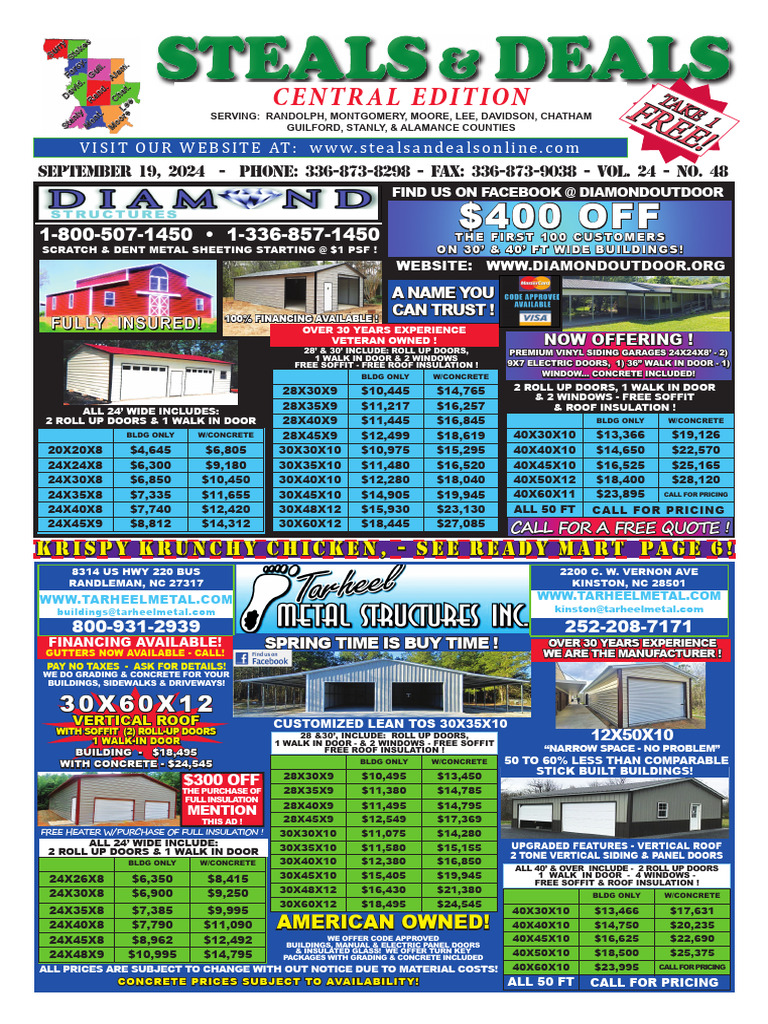 Steals & Deals Central Edition 9-19-24 | PDF | Toyota | Building Insulation