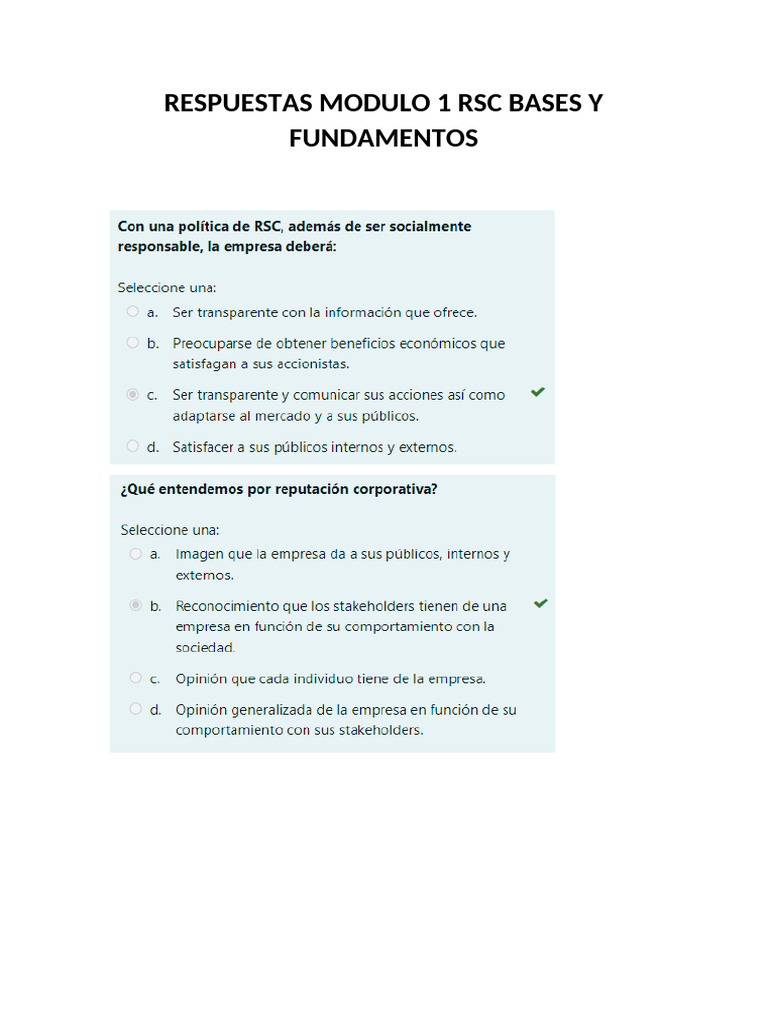 Respuestas Modulo 1 RSC Bases y Fundamentos | PDF | Tecnología e ingeniería