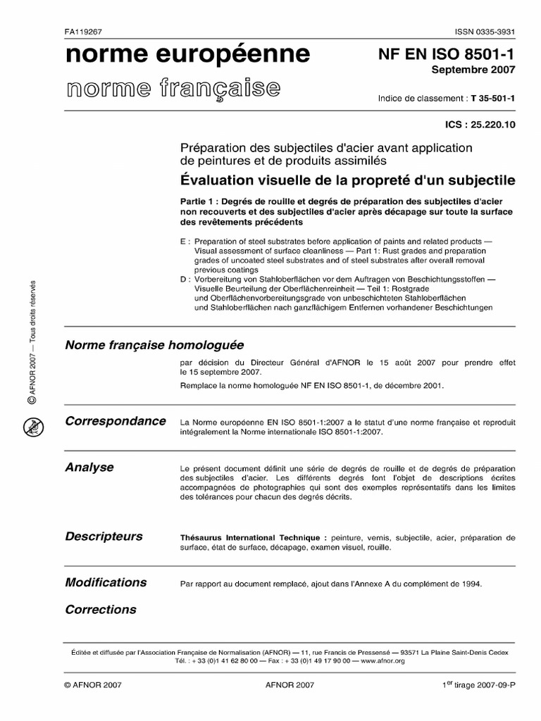 NF EN ISO 8501-1 Septembre 2007 | PDF