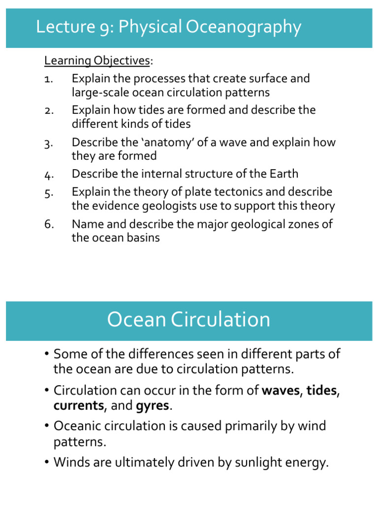 Bio20 - 09 - Physical Oceanography - Color | PDF | Plate Tectonics ...