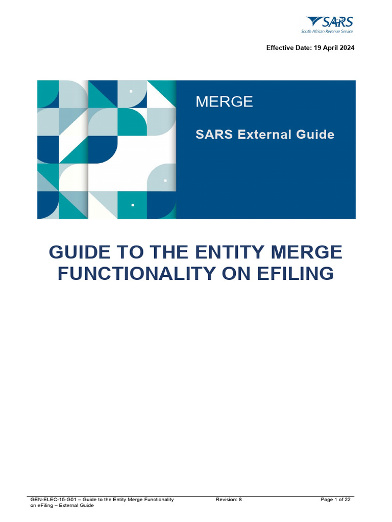 GEN ELEC 15 G01 Guide To The Entity Merge Functionality On Efiling ...