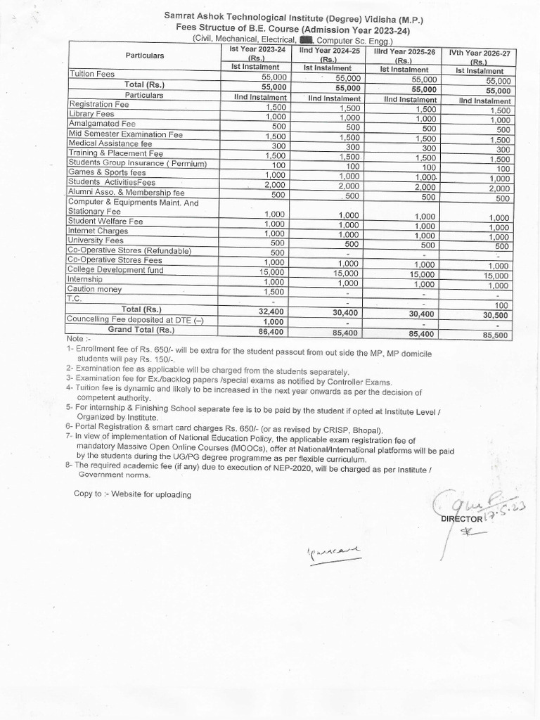Academic Fees 23 | PDF