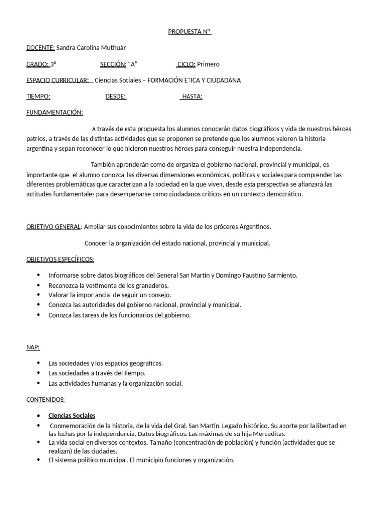 Propuesta N 5 y 6 Cs Soc JC | PDF