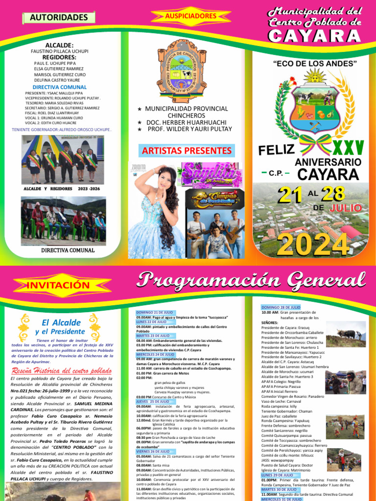 Triptico Cayara 2024 | PDF