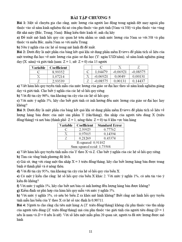 Bai Tap Chuong 5 | PDF