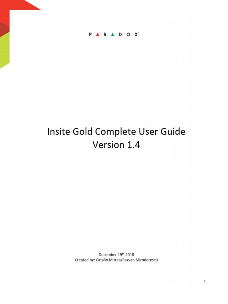 Insite Gold Complete User Guide v1.4 End User8 | PDF