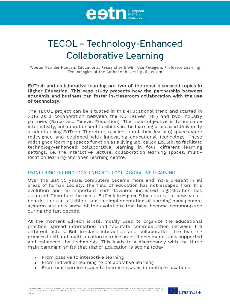 EETN - TECOL Technology-Enhanced Collaborative Learning | PDF