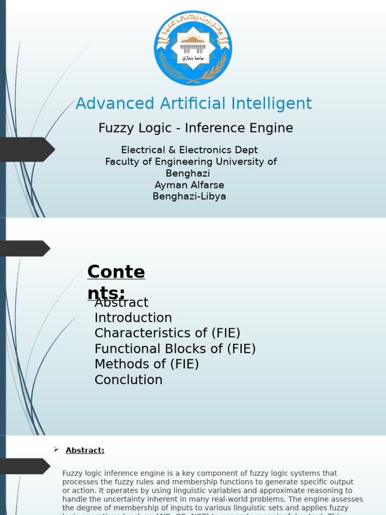 Advanced Artificial Intelligent | PDF | Fuzzy Logic | Computers