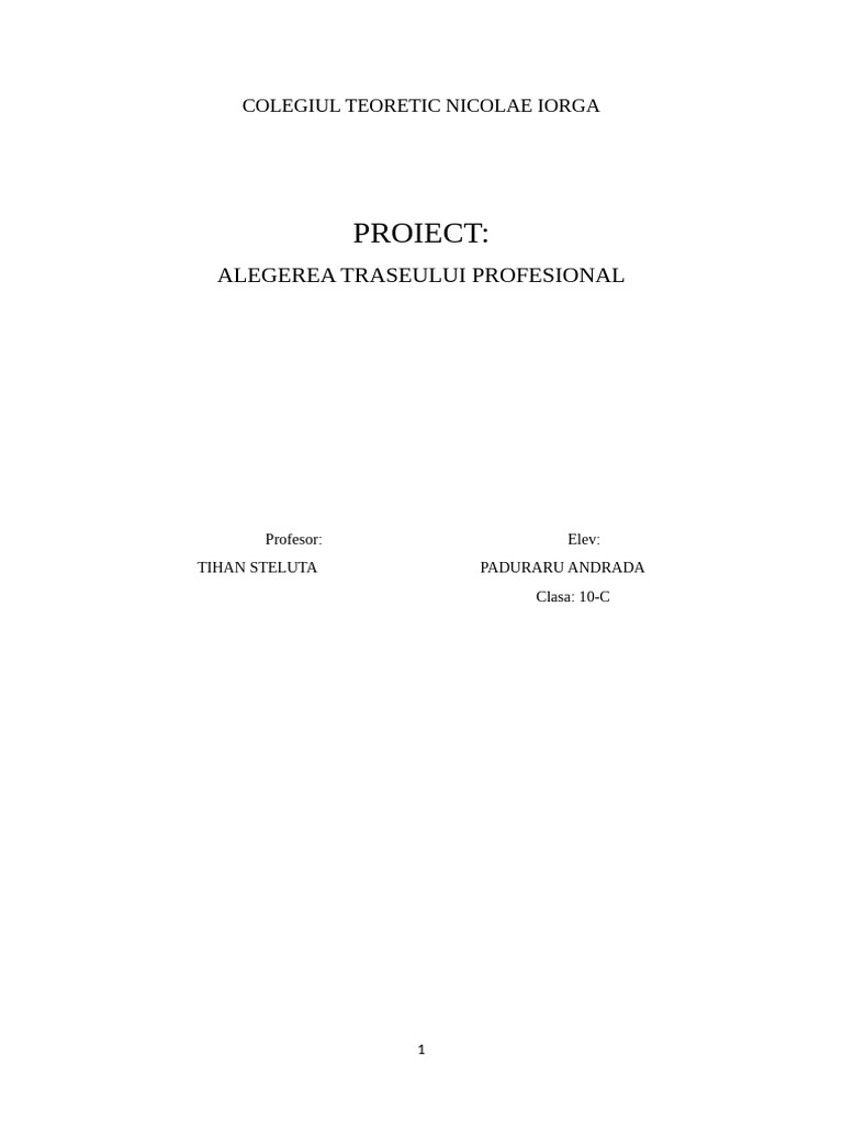Proiect Antre | PDF