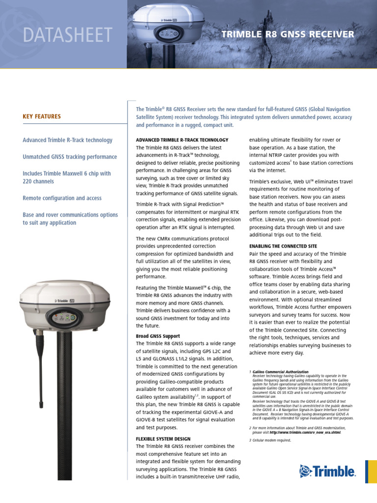 Trimble - GPS-R8s - Datasheet | PDF