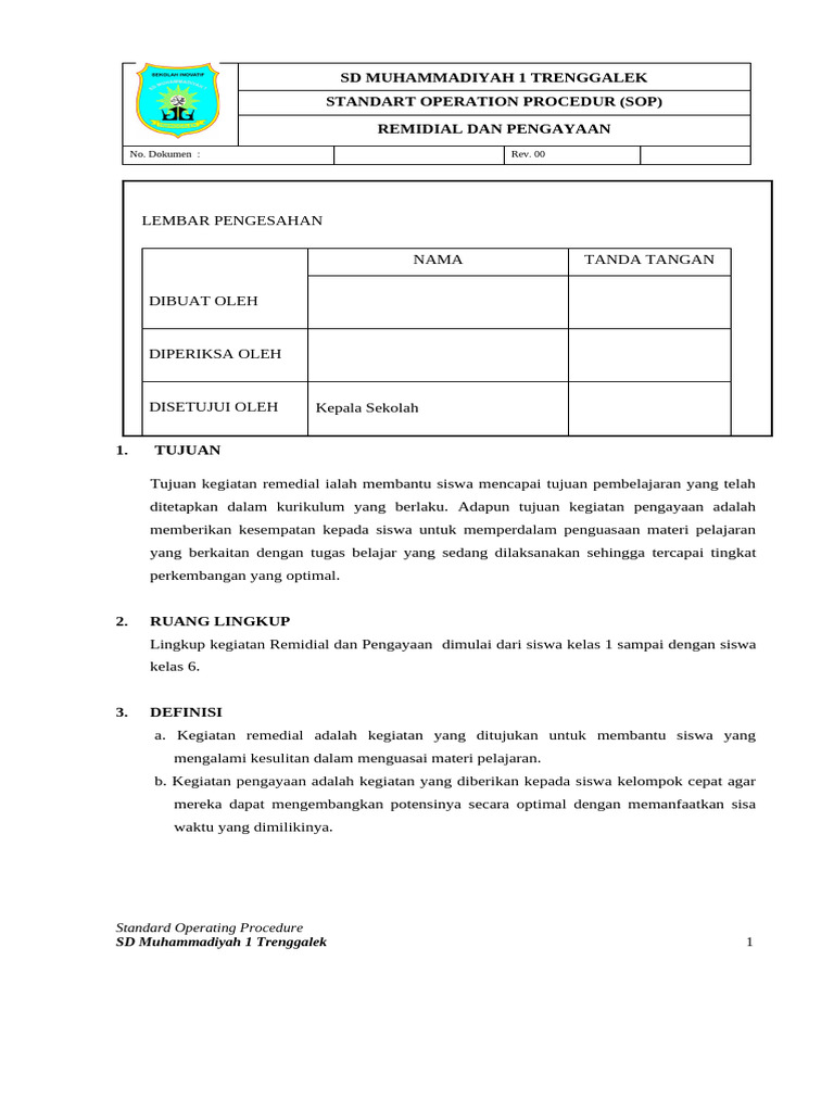 7.sop Remidial Dan Pengayaan | PDF