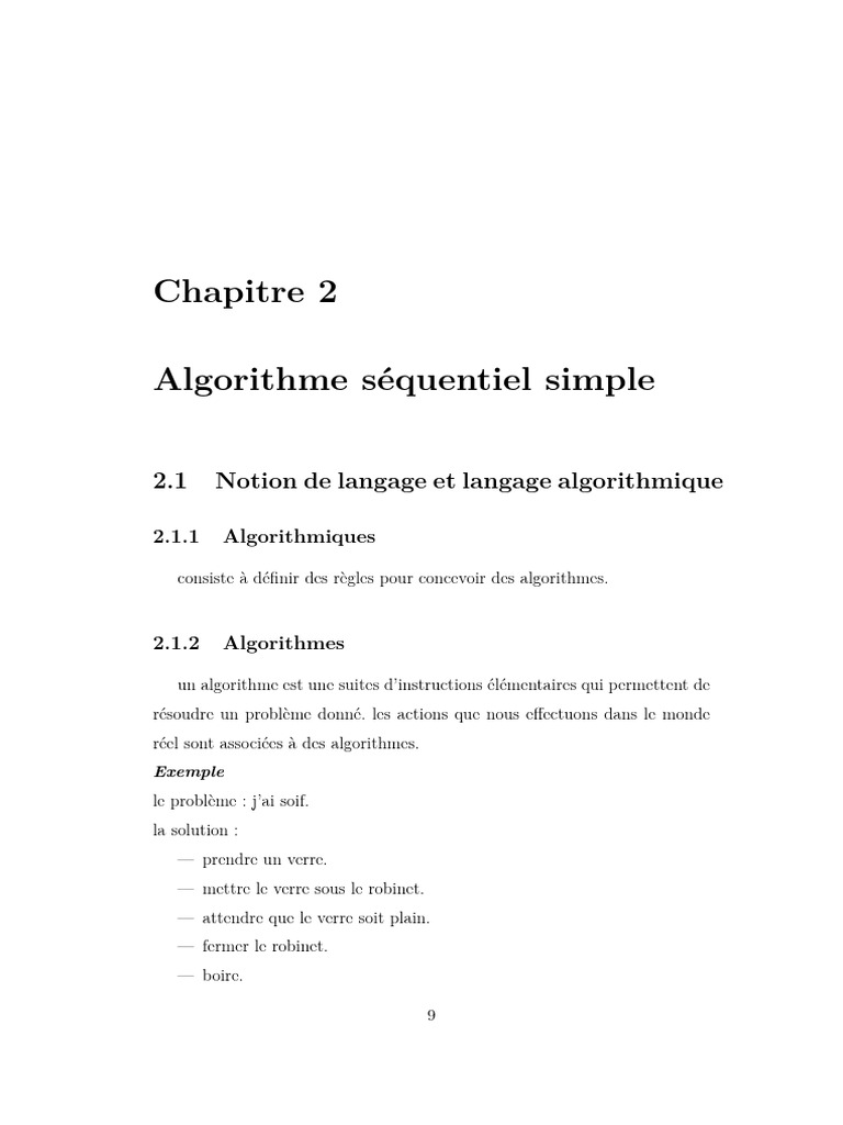 Algorithme 1er Mi Chapitre2 | PDF