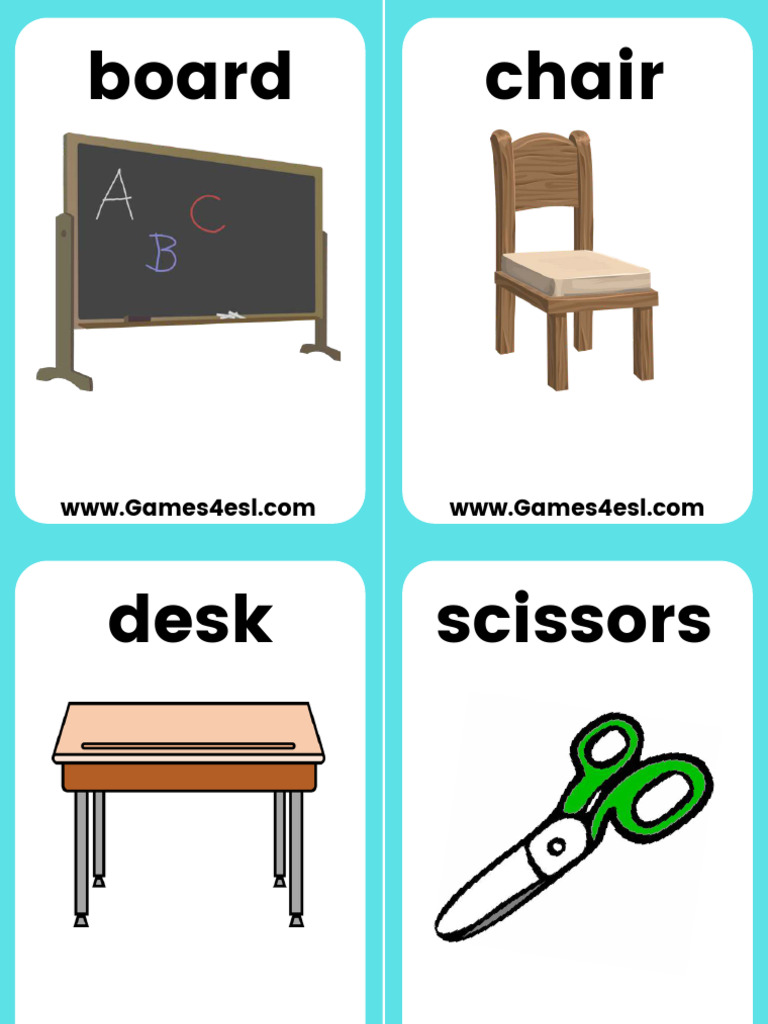 Classroom Objects Flashcards | PDF