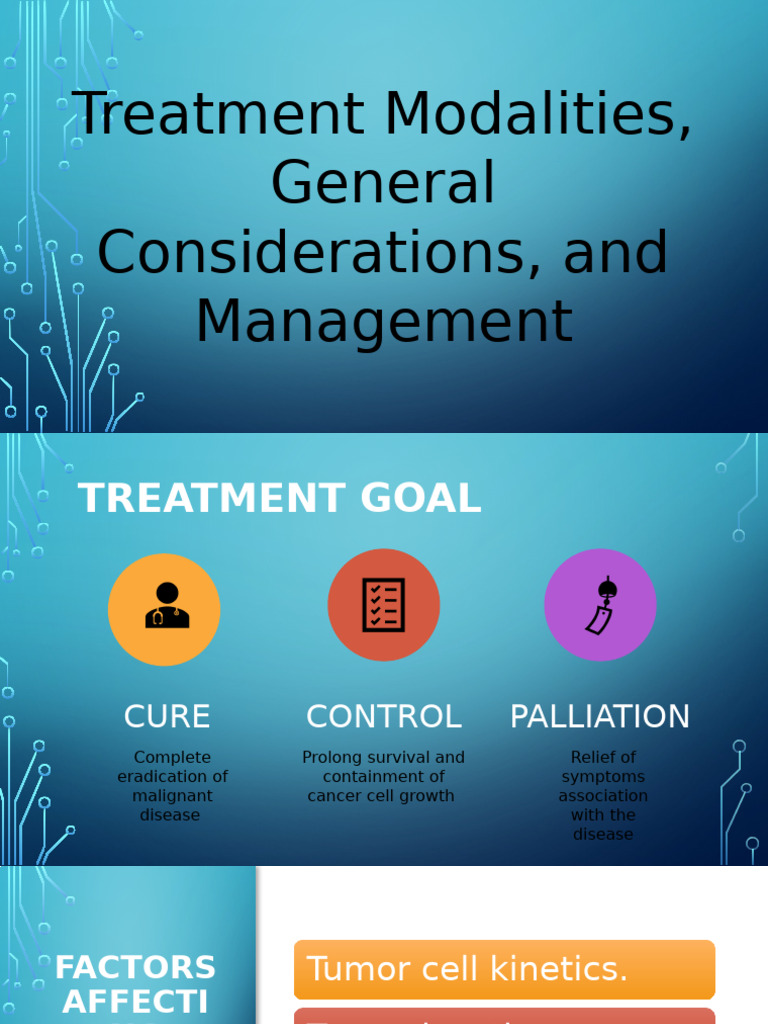 Treatment Modalities General Considerations and Management | PDF