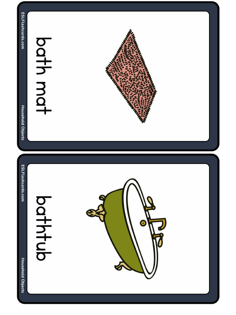 Household Objects Medium Flashcards With Labels | PDF