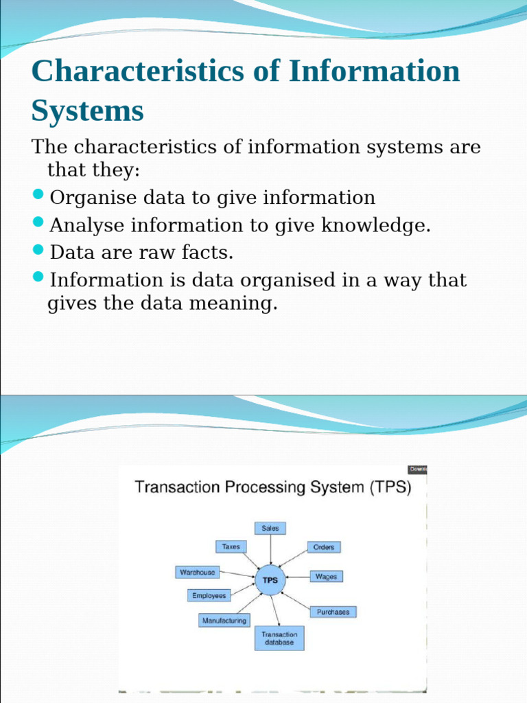 Characteristics of Information Systems | PDF