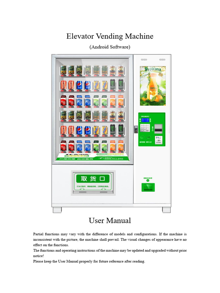 Elevator Vending Mach | PDF