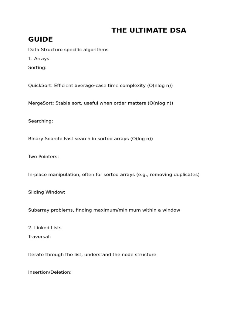 THE ULTIMATE DSA GUIDE (Sahil and Sara) | PDF