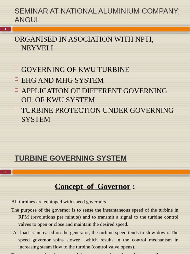 KWU DESIGN TG GOVERNING - Presentation | PDF | Electrical Grid | Valve