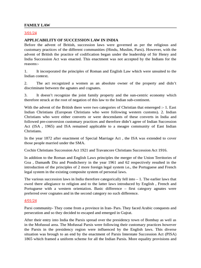 fAMILY NOTES EDITED | PDF