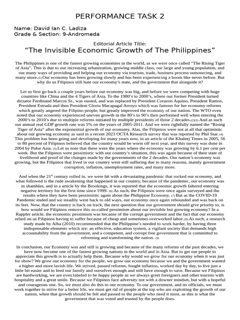 Performance Task 2 | PDF