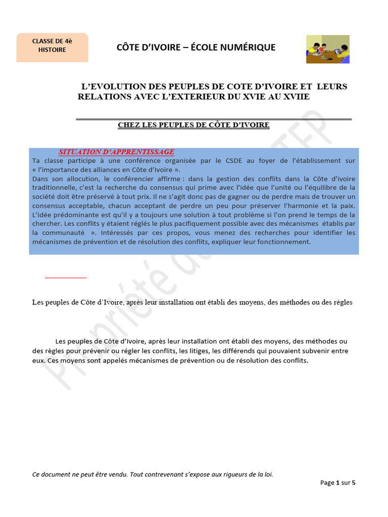 4e HIST T1 L3 Mecanisme Prevention Resolution Conflit | PDF