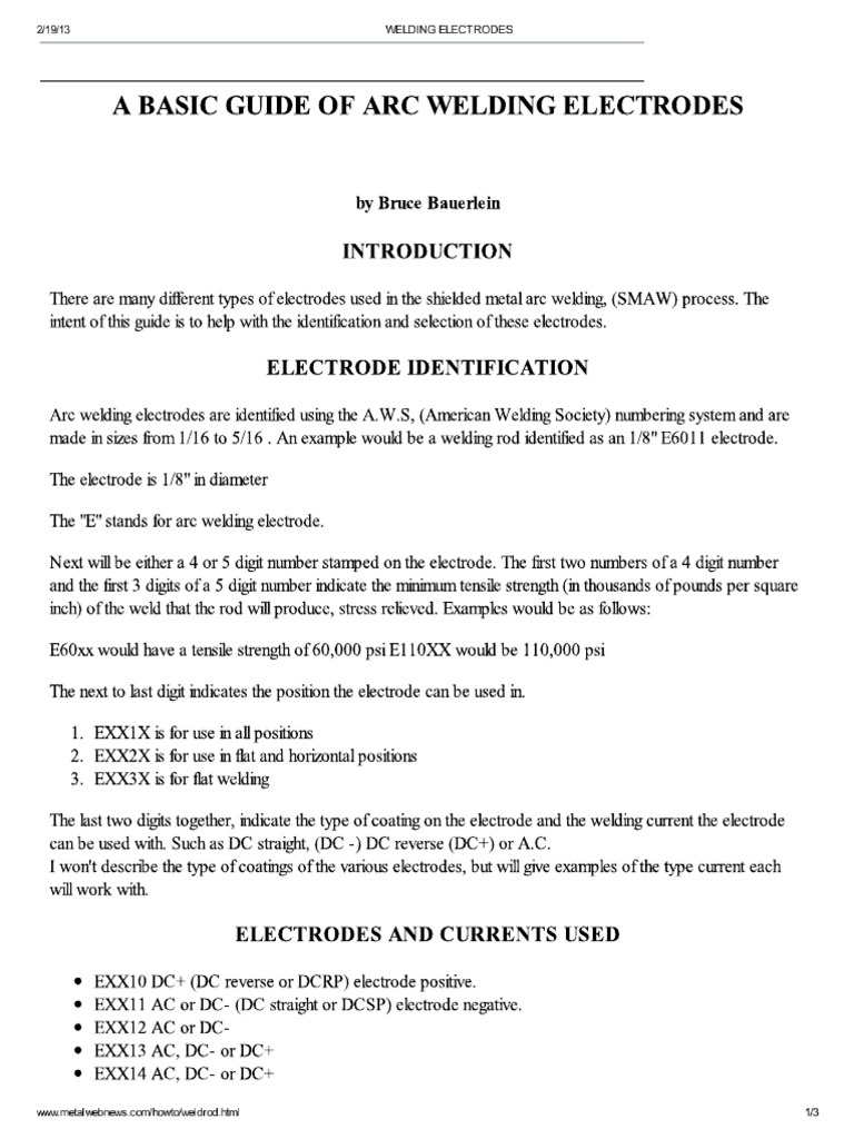 Welding Electrodes | PDF