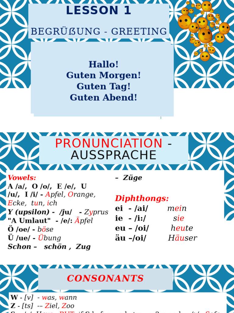 LESSON Deutsch Presentation | PDF