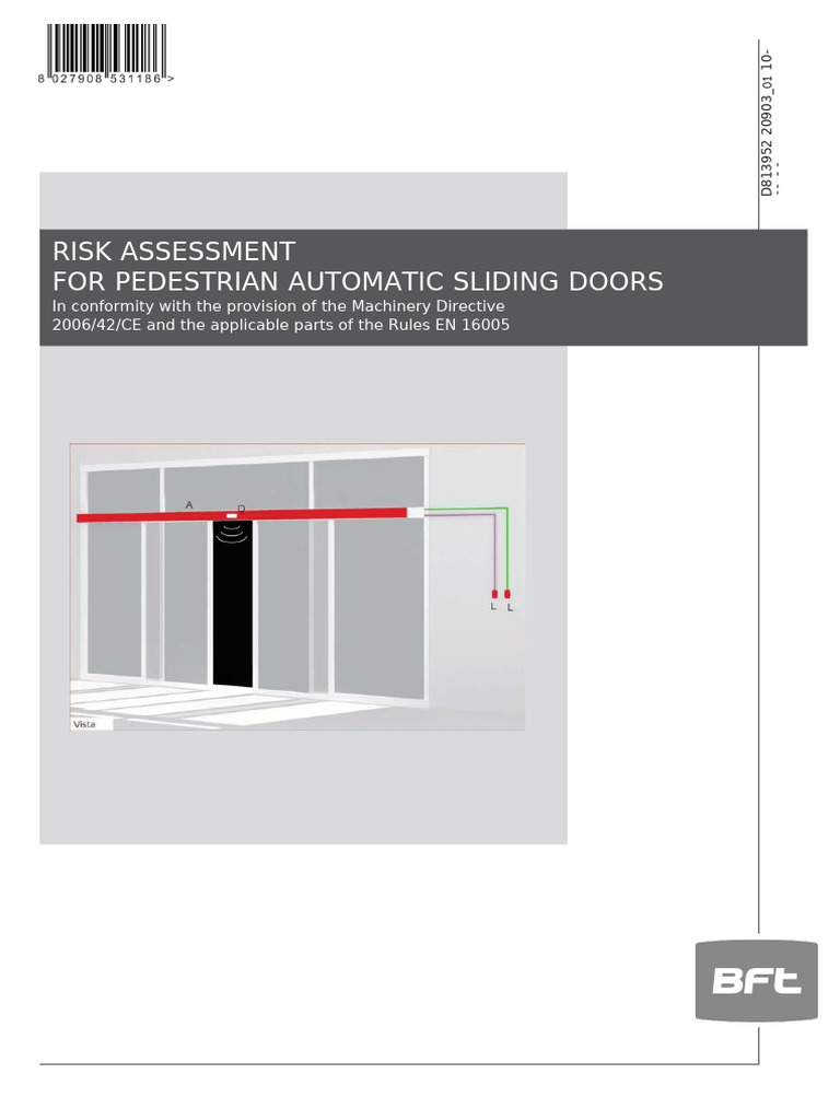 Risk Assessment For Pedestrian Automatic Sliding Doors | PDF