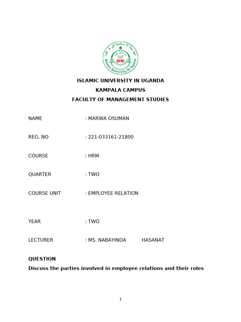 employee relation | PDF