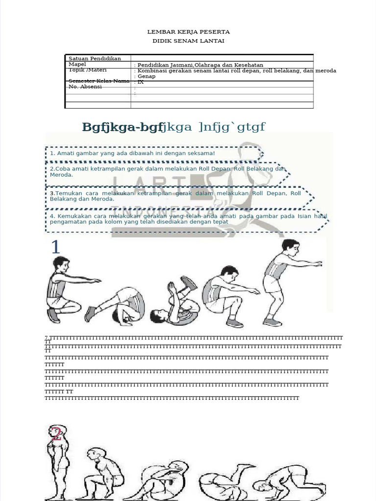 PDF LKPD Senam Lantai | PDF