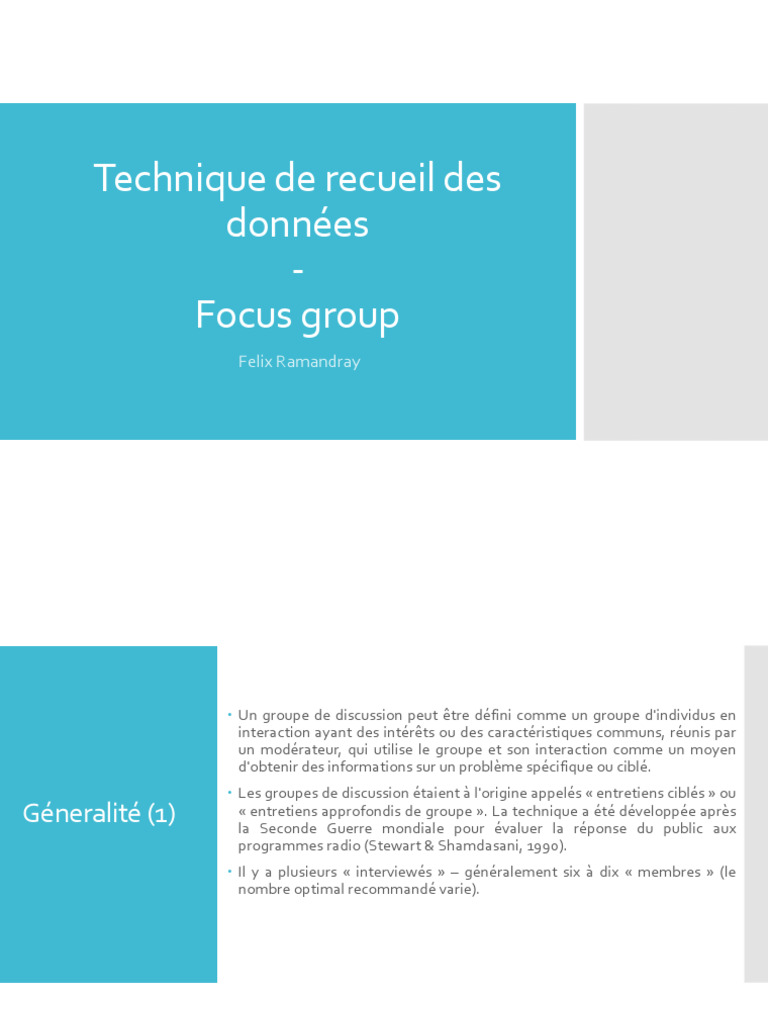 Focus Group | PDF