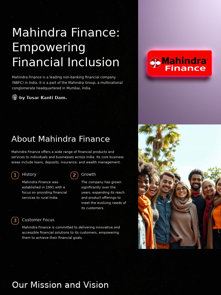 Mahindra Finance Empowering Financial Inclusion Pdf
