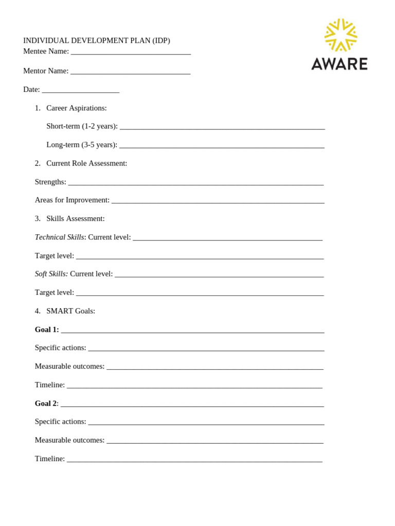 INDIVIDUAL DEVELOPMENT PLAN_Mentorship | PDF