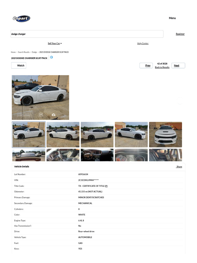 2021 DODGE CHARGER SCAT PACK For Sale - SC - COLUMBIA - Thu. Sep 05, 2024 - Used & Repairable ...