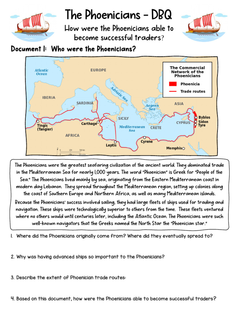 The Phoenicians 2021 DBQ | PDF