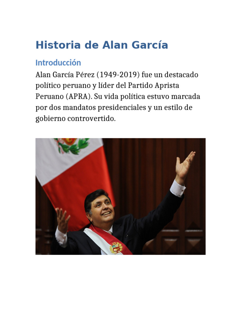 Alan García: Legado y Controversia | PDF