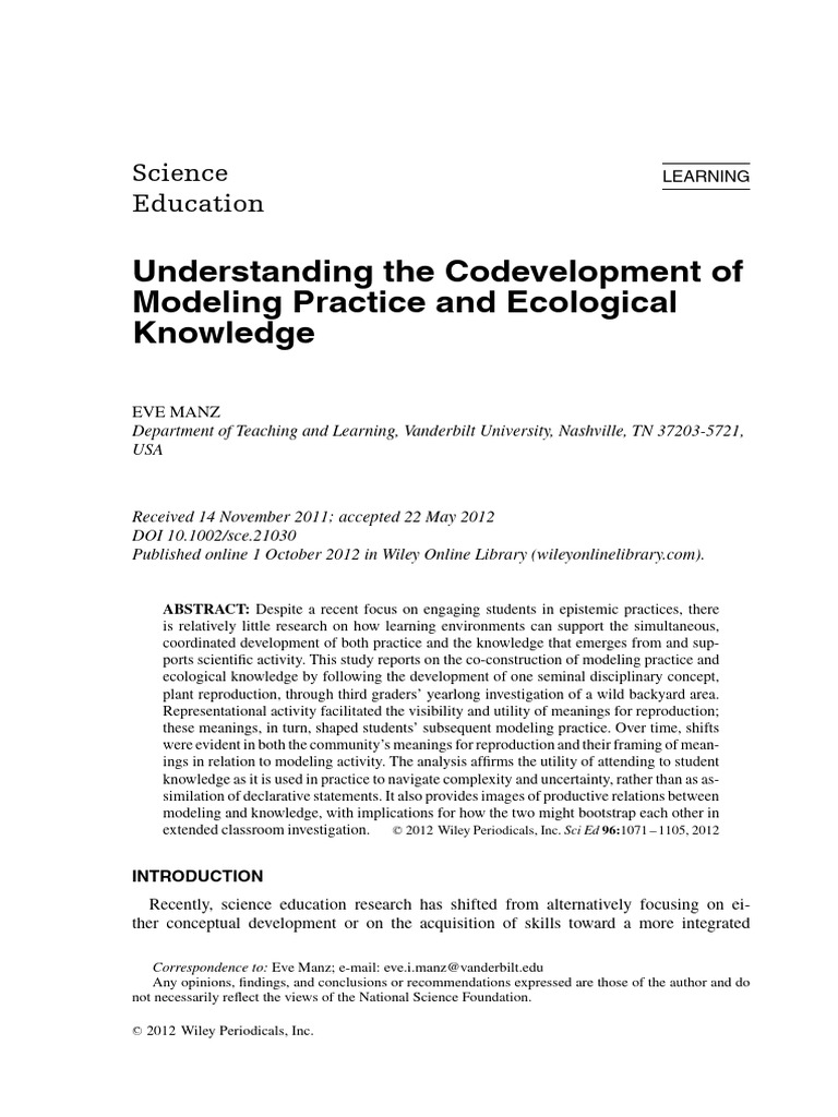 Modeling Practice Grade 3 Science | PDF