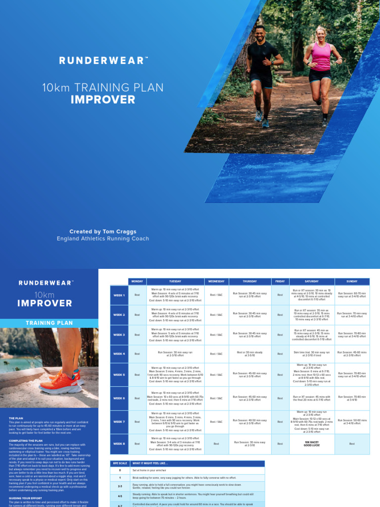 10k Improver Training Plan | PDF